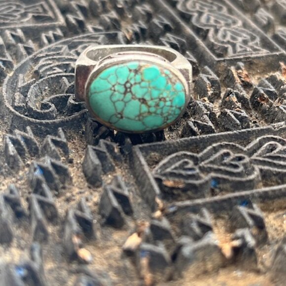 Jewelry | Vintage Spider Web Turquoise Ring | Poshmark